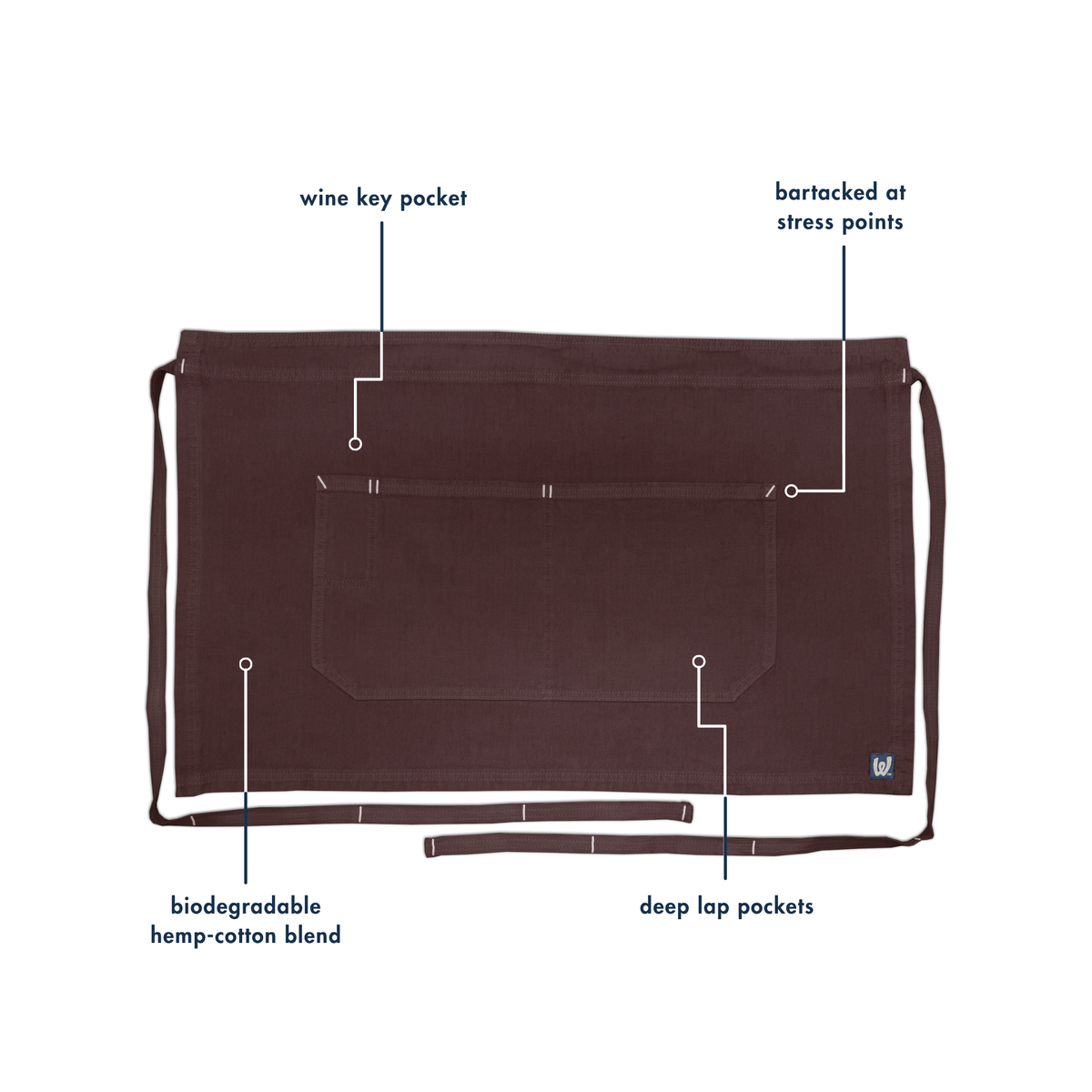 Mulberry Bistro Apron – White Bark Workwear
